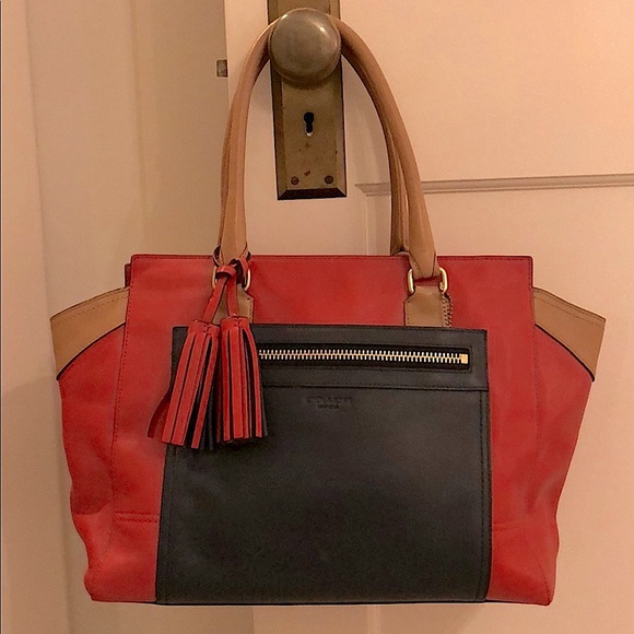 Coach | Bags | Coach Legacy Colorblock Leather Candace Carryall Tote ...